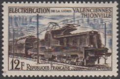 Frankreich MiNr. 1049 Elektrifizierung Eisenbahn Valenciennes ...
